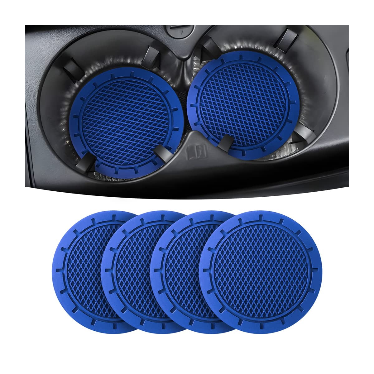 4 Pack Car Cup Holder Coaster, 2.75 Inch Diameter Non-Slip Universal ...