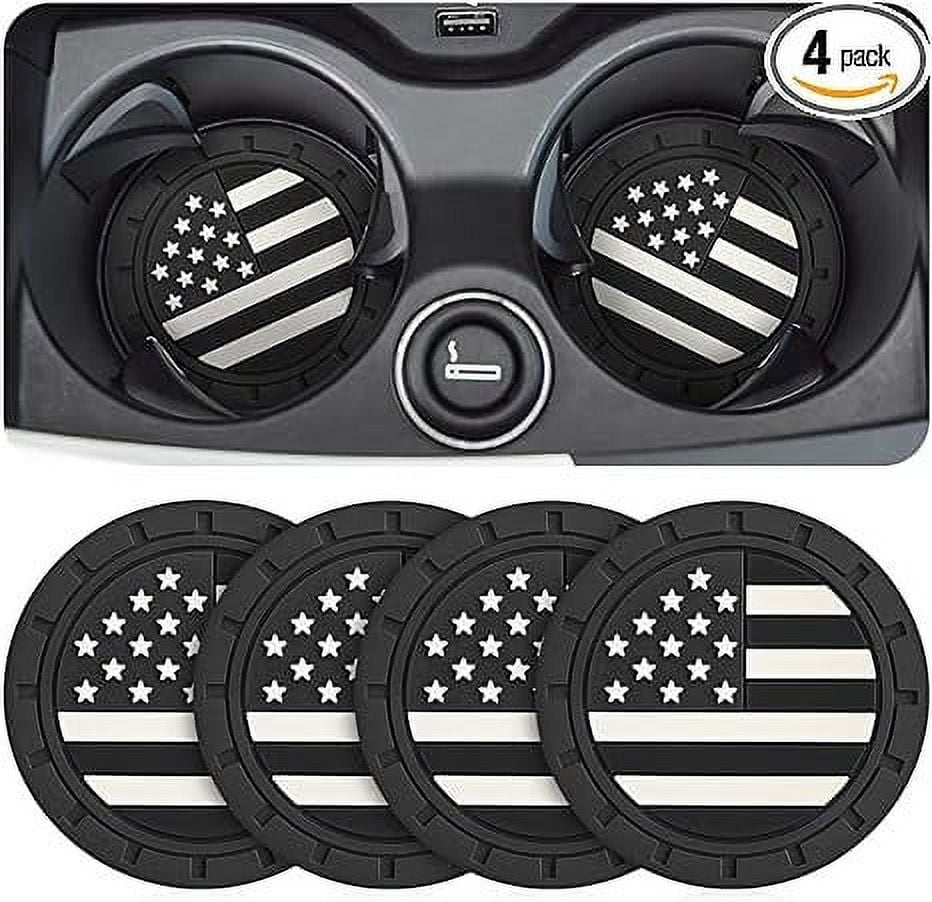 4 Pack Car Cup Holder Coasters, Colored American Flag US Flag Insert ...