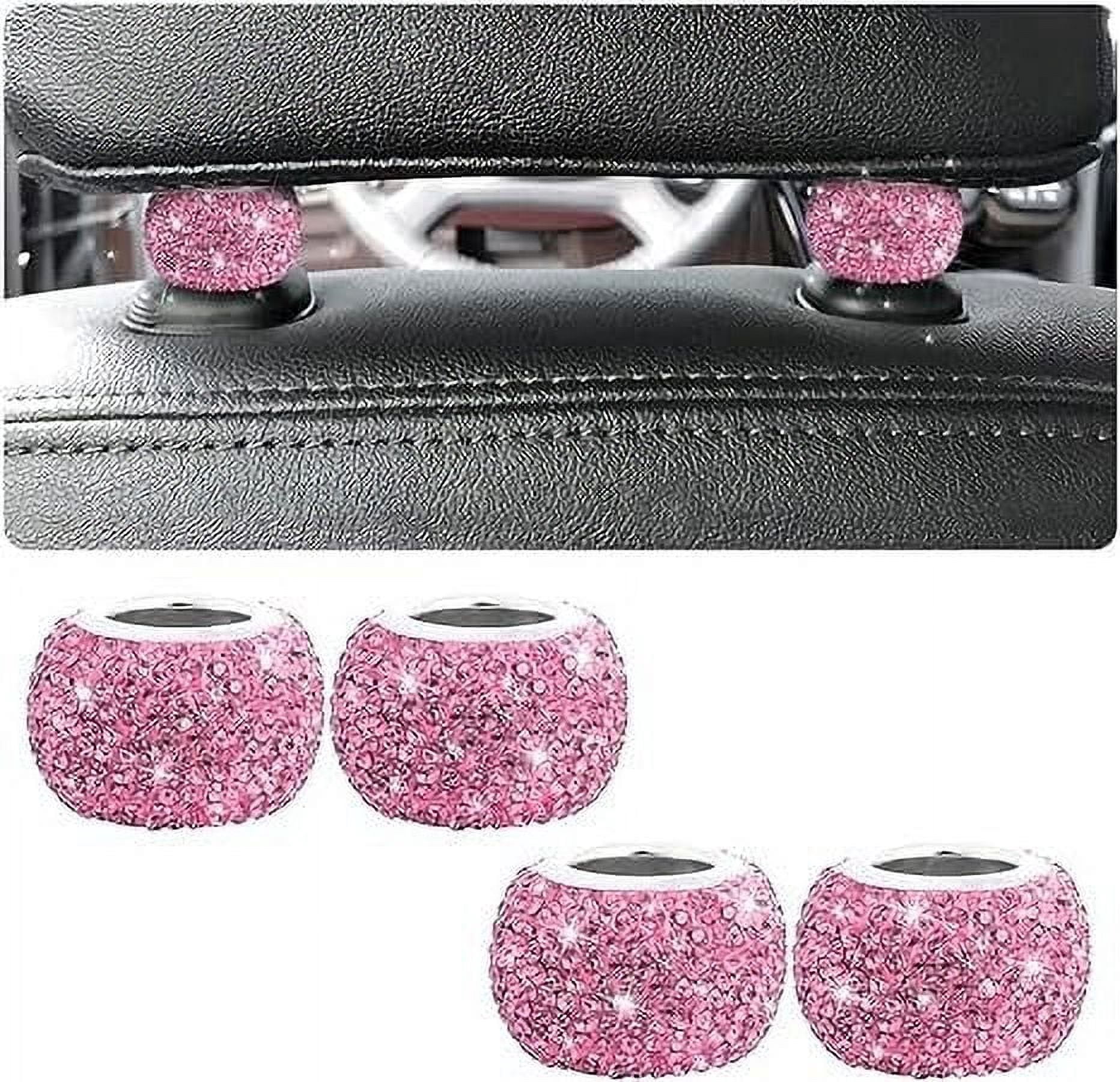 4 Pack Car Headrest Collars, Bling Car Head Rest Collars Rings Decor ...