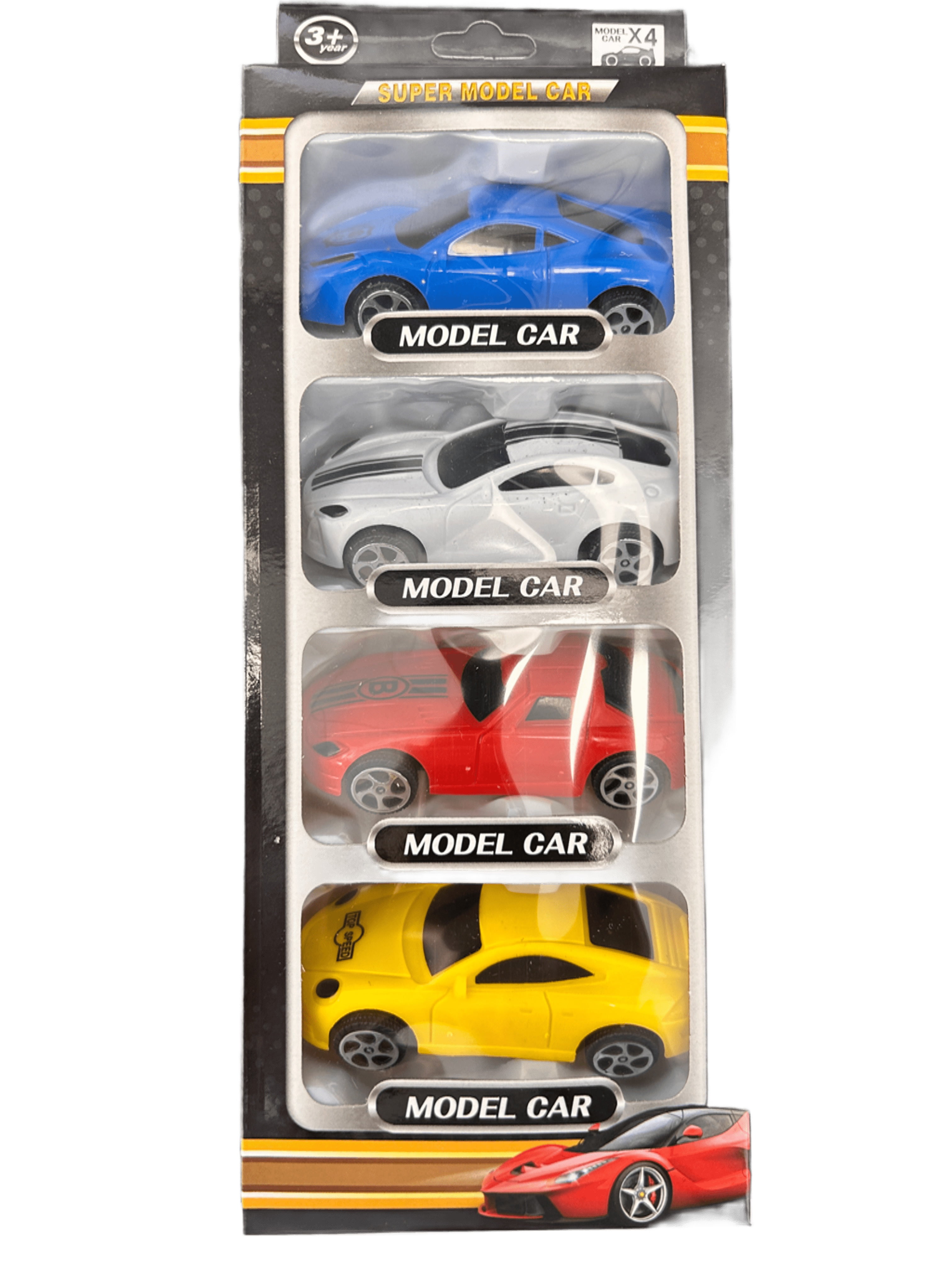 4 Pack Car Set, Realistic Designs, Vibrant Colors and Perfect for ...