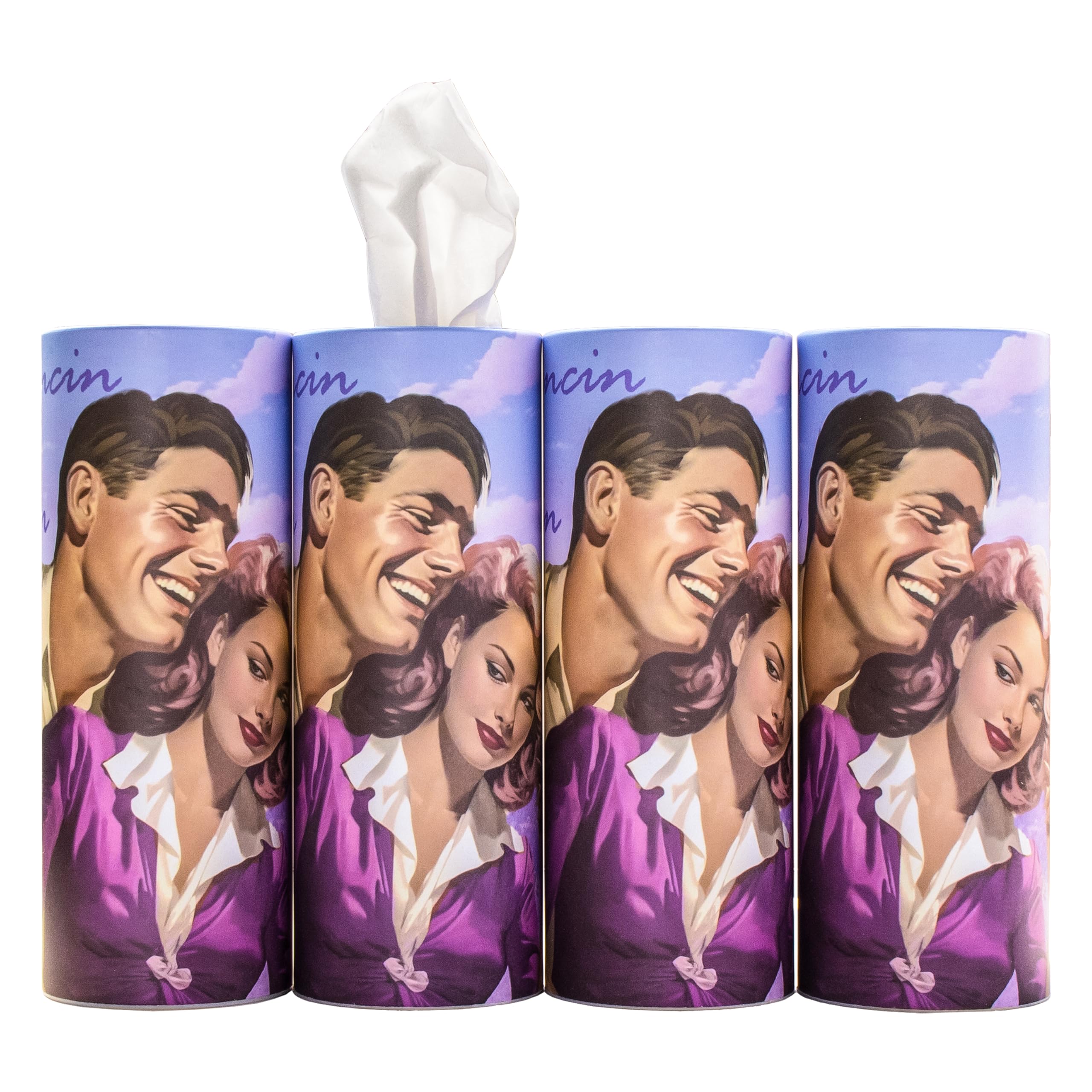 4 Pack Car Tissues Holder with Facial Tissues Bulk,Happy Mate Travel ...