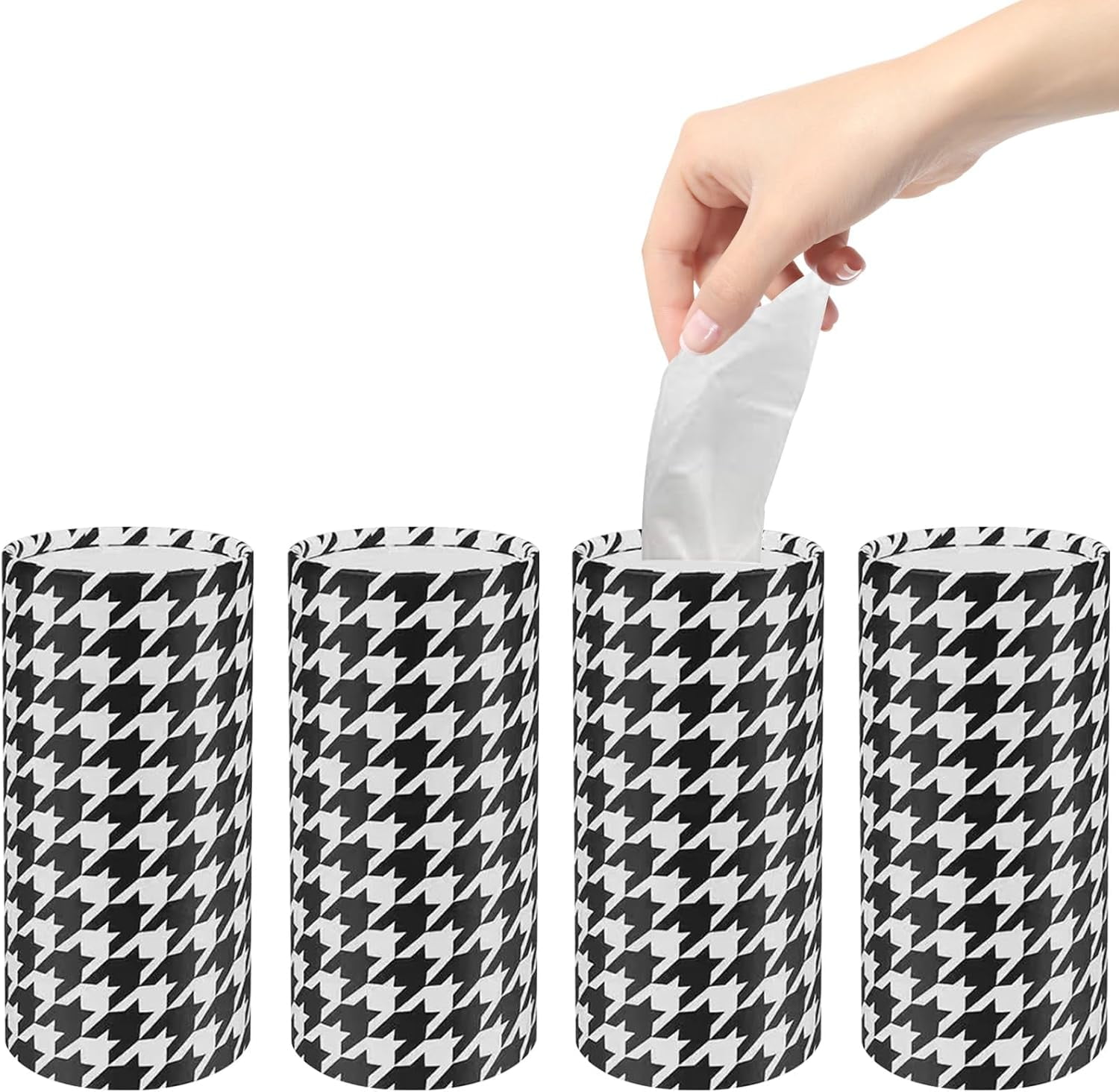 4 Pack Car Tissues Holder with Facial Tissues, Travel Tissue Tubes for ...