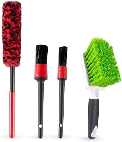 4 Pack Car Wash Brush Wheel Cleaning Woolies Brush Detailing Brush and ...