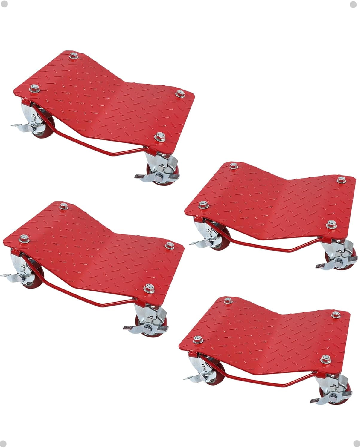 4 Pack Car Wheel Dolly 6000 lbs Capacity Heavy Duty Steel Vehicle ...