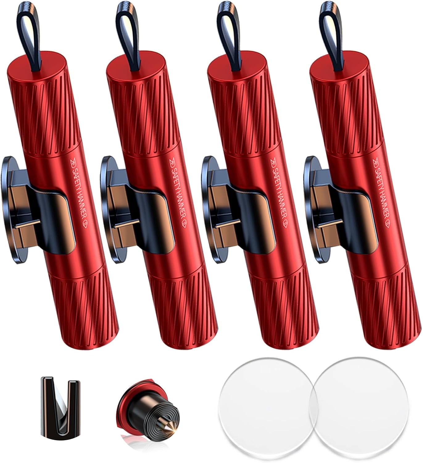 4 Pack Car Window Breaker and Seatbelt Cutter,Auto Rescue Tool,Safe ...