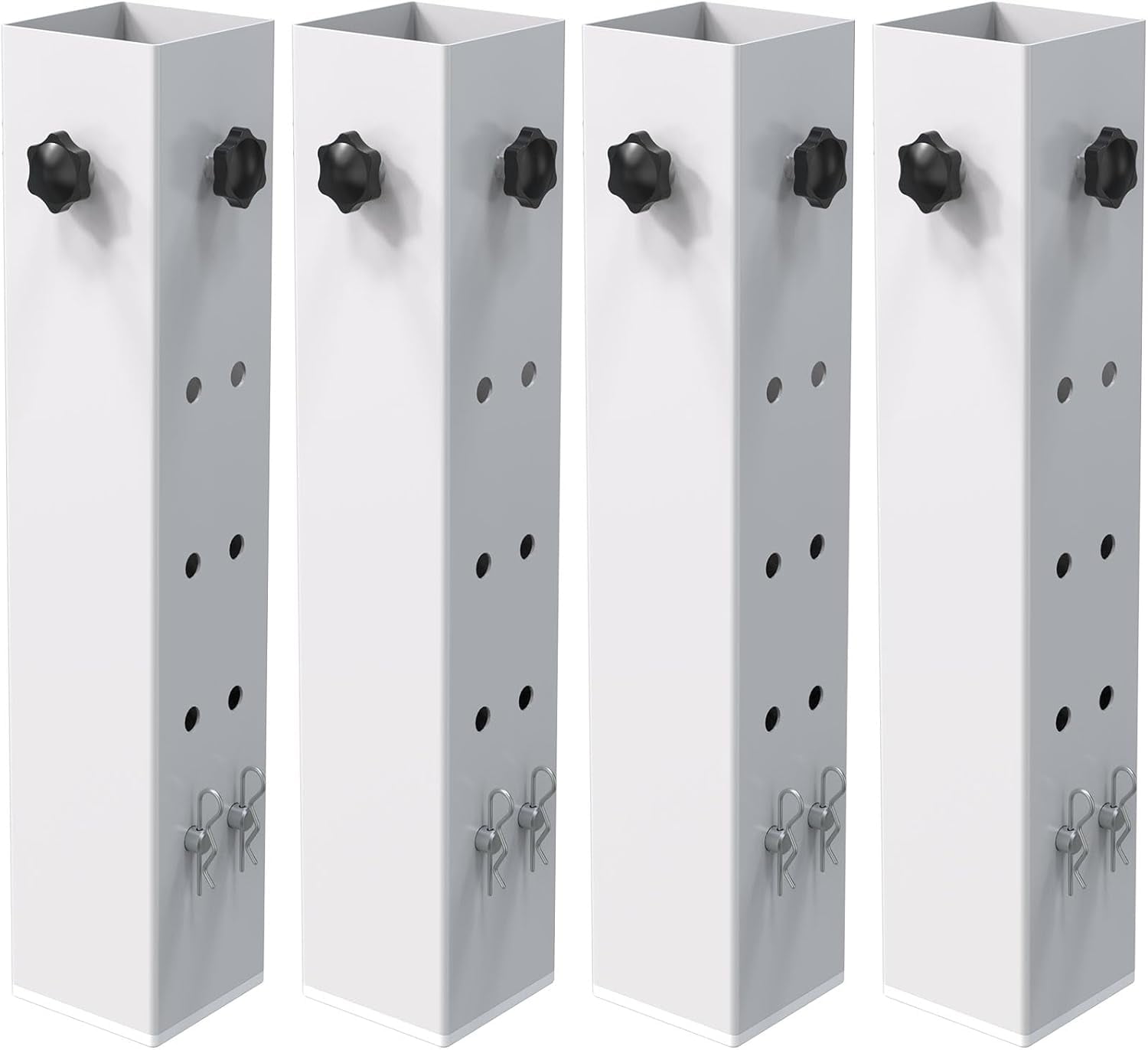 4 Pack Carbon Steel Dorm Bed Risers 3.15" Diameter Metal Bed Riser Tall ...