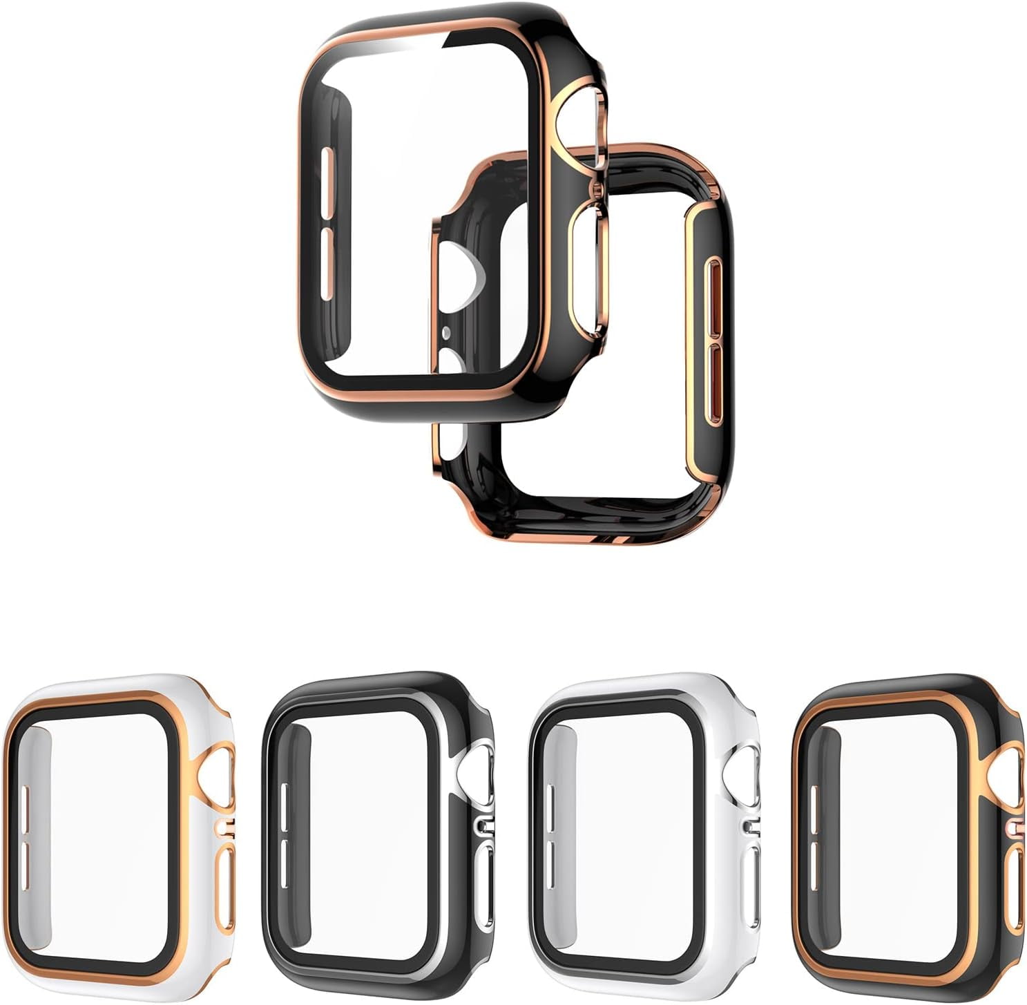 4 Pack Cases Compatible with Apple Watch Case 41mm Series 7 Built in ...