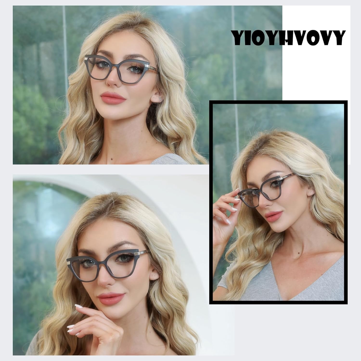 4 Pack Cat Eye Reading Glasses Blue Light Blocking for Women, Oprah ...