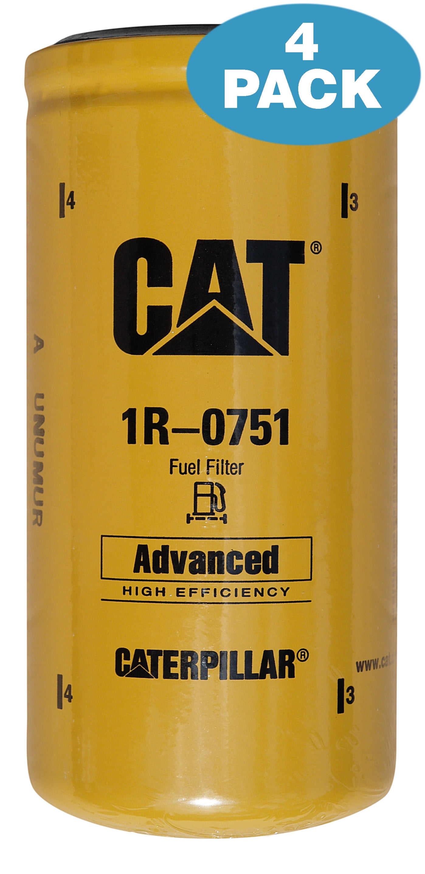 4 Pack - Caterpillar 1R-0751 Advanced High Efficiency Fuel Filters ...