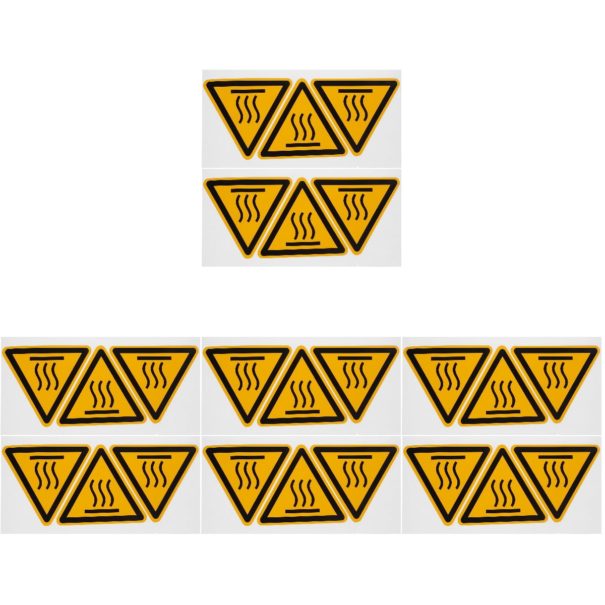 4 Pack Caution Hot Surface Sign High Temperature Warning Label ...