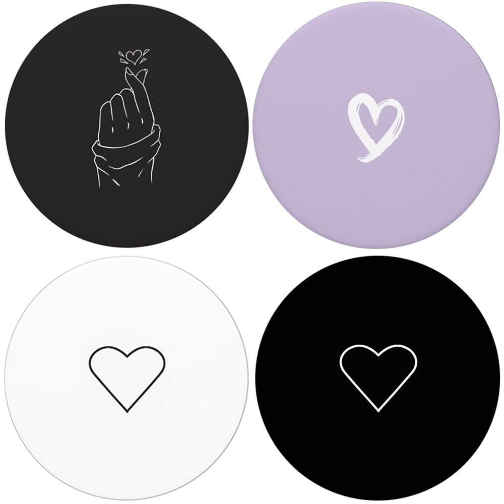 4 Pack Cell Phone Stands for Phones and Tablets - Hand Heart Purple ...