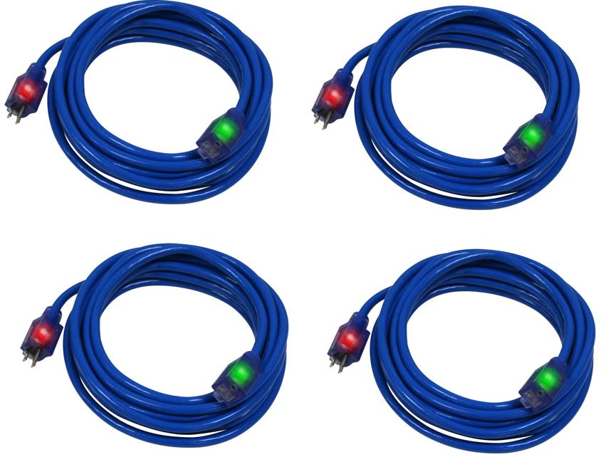 4 Pack - Century Wire and Cable ProGlo 25ft 14/3 SJTW Coldweather ...