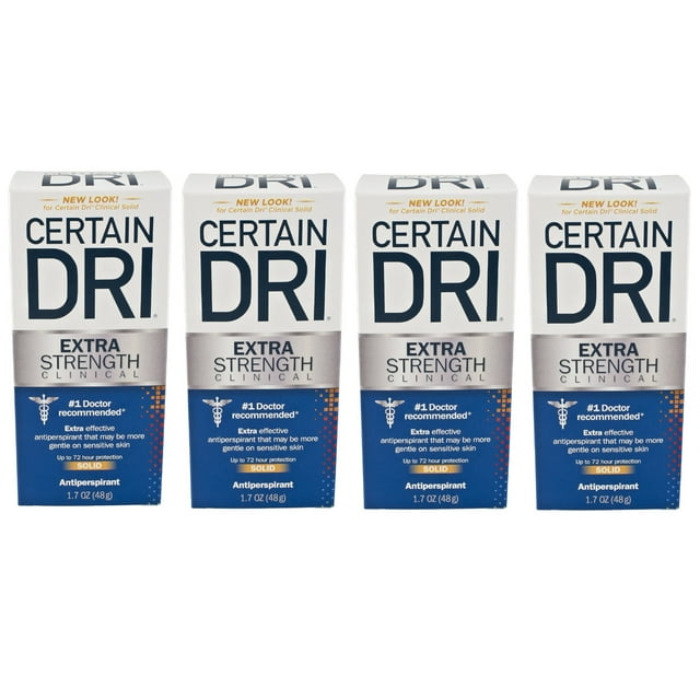 Certain DRI Anti-Perspirant Solid Pack of 4, 1.7 Oz Each, Gentle on ...