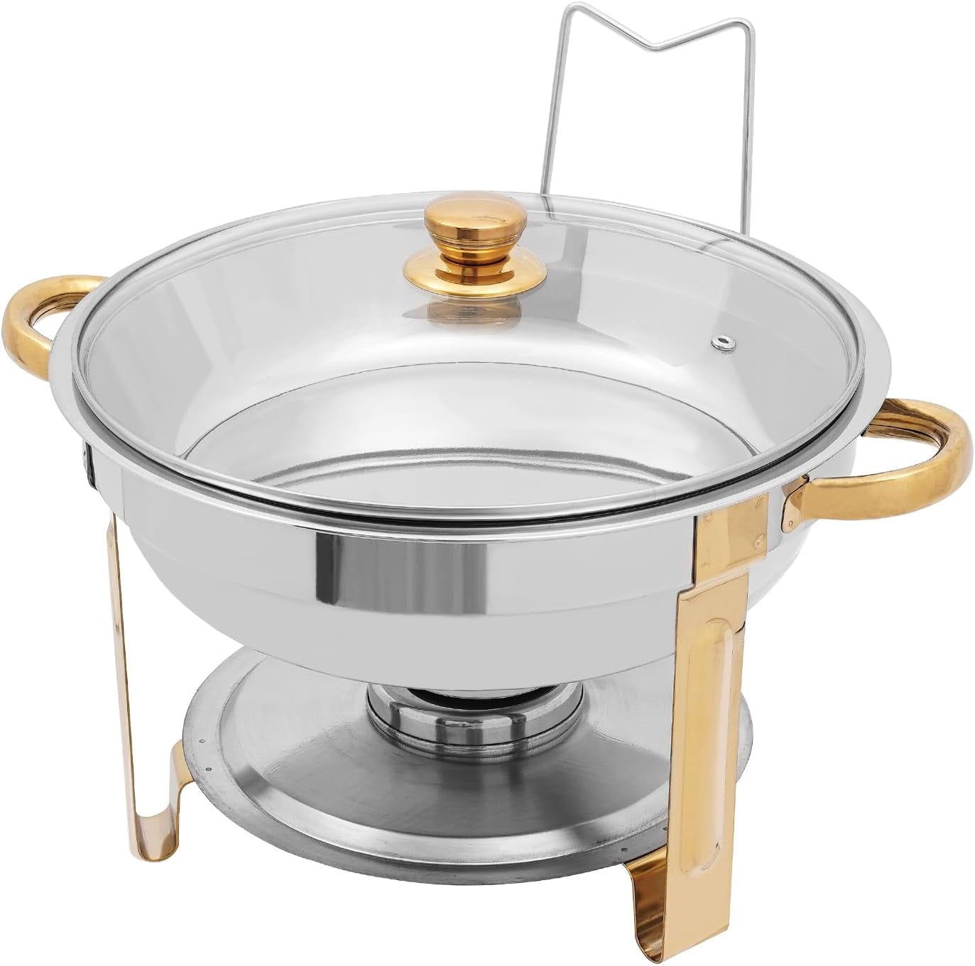 4 Pack Chafing Dish Buffet Set 5L/5.28Qt Stainless Steel Chafers and ...
