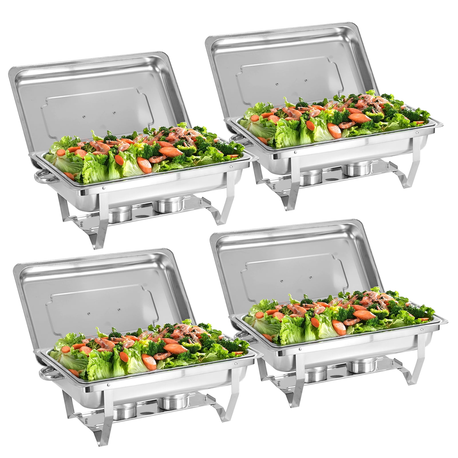 4 Pack Chafing Dish Buffet Set, 8QT High Grade Chafing Dishes for ...