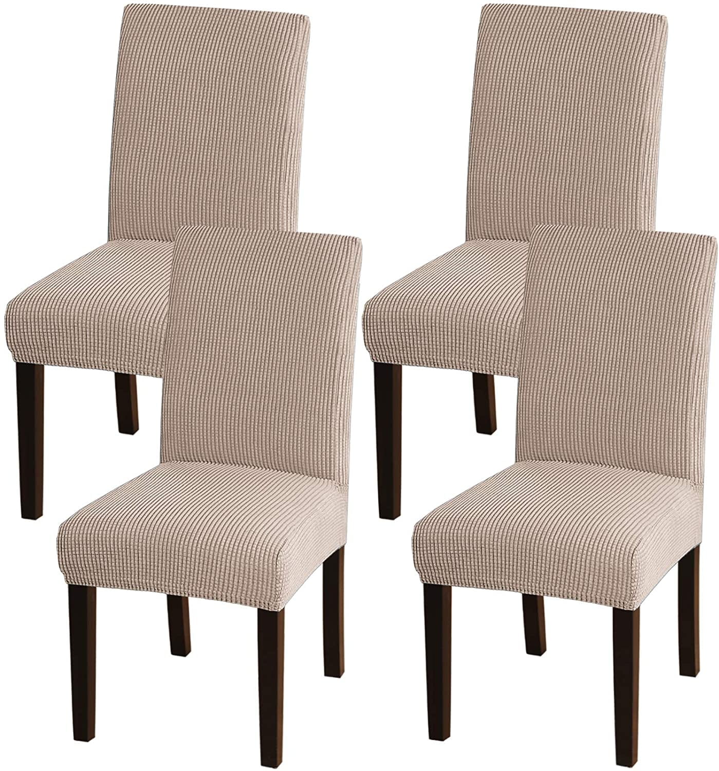 Easy Fit 4 Pack Dining Chair Slipcovers, Stretch Parsons Chair ...