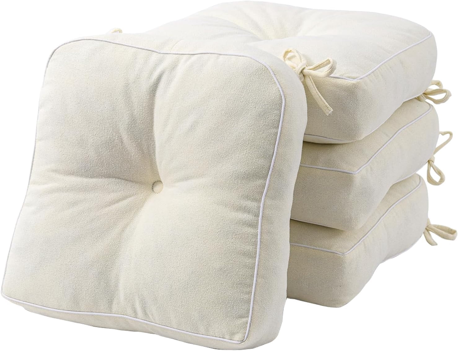 4 Pack of Chair Cushions for Dining Chairs, Kitchen Chair Pads with ...