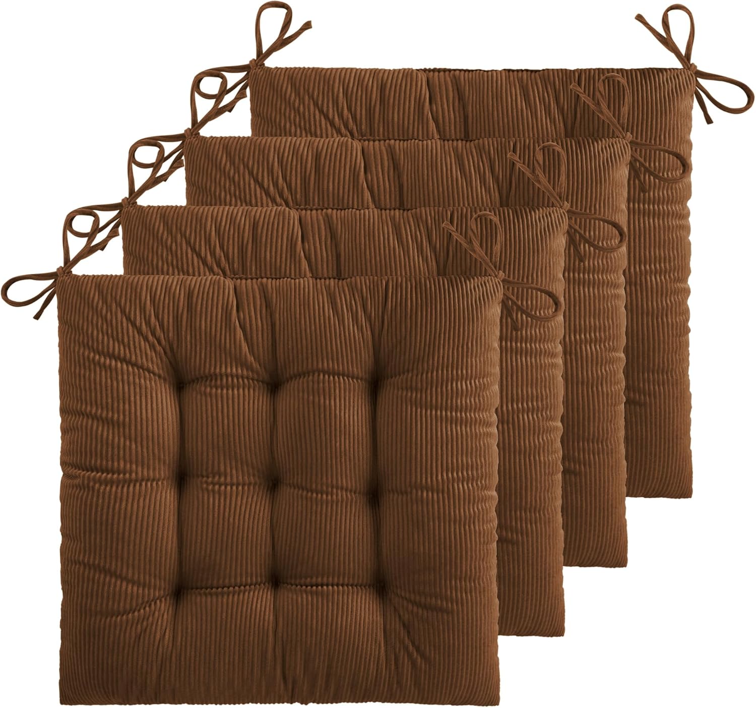 4 Pack Chair Cushions for Dining Kitchen Chairs 18 Inches Seat Cushion ...