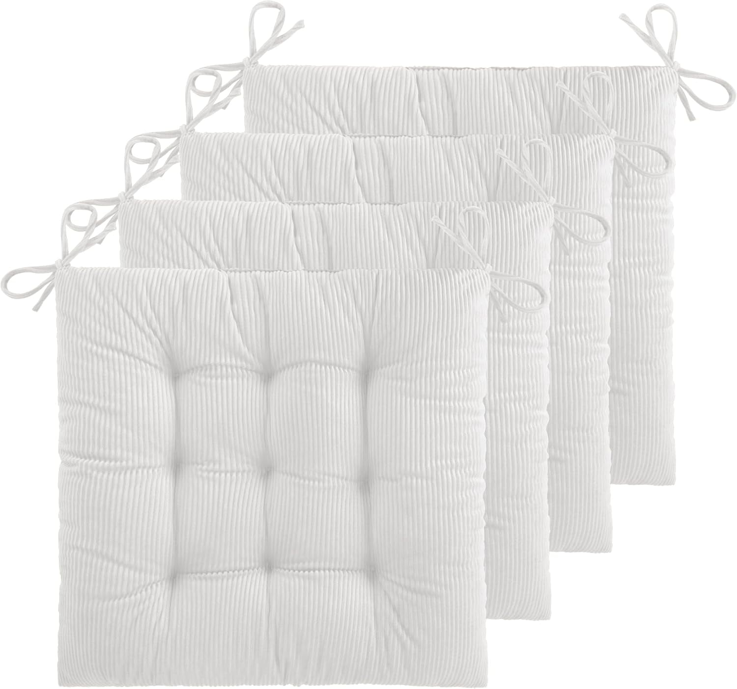 4 Pack Chair Cushions for Dining Kitchen Chairs 18 Inches Seat Cushion ...