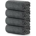 4 Pack Charcoal Gray Microfiber Bath Towels - Large Shower Towels Set ...