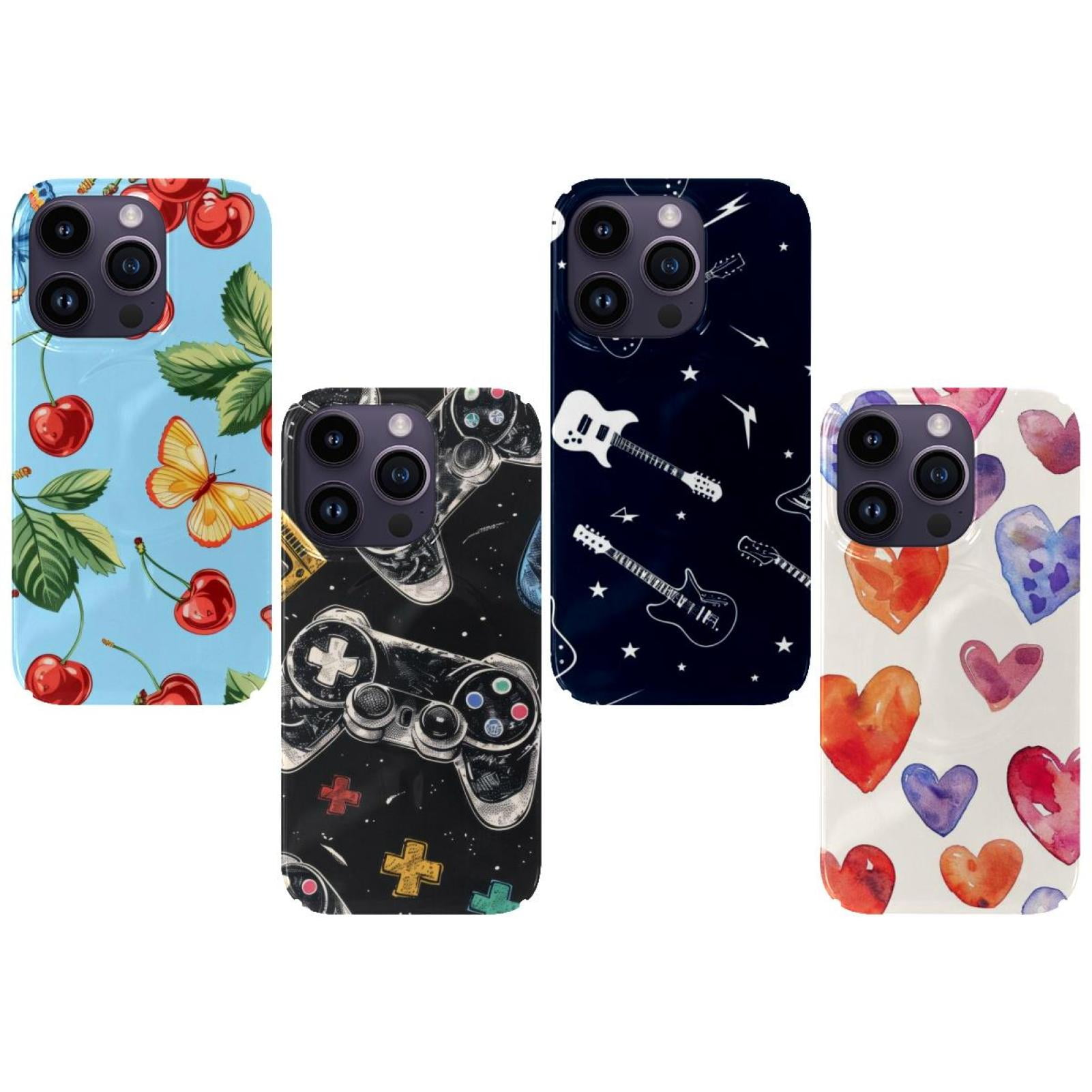 4 Pack Cherries Butterflies Protective Scratch Resistant Phone Case for ...