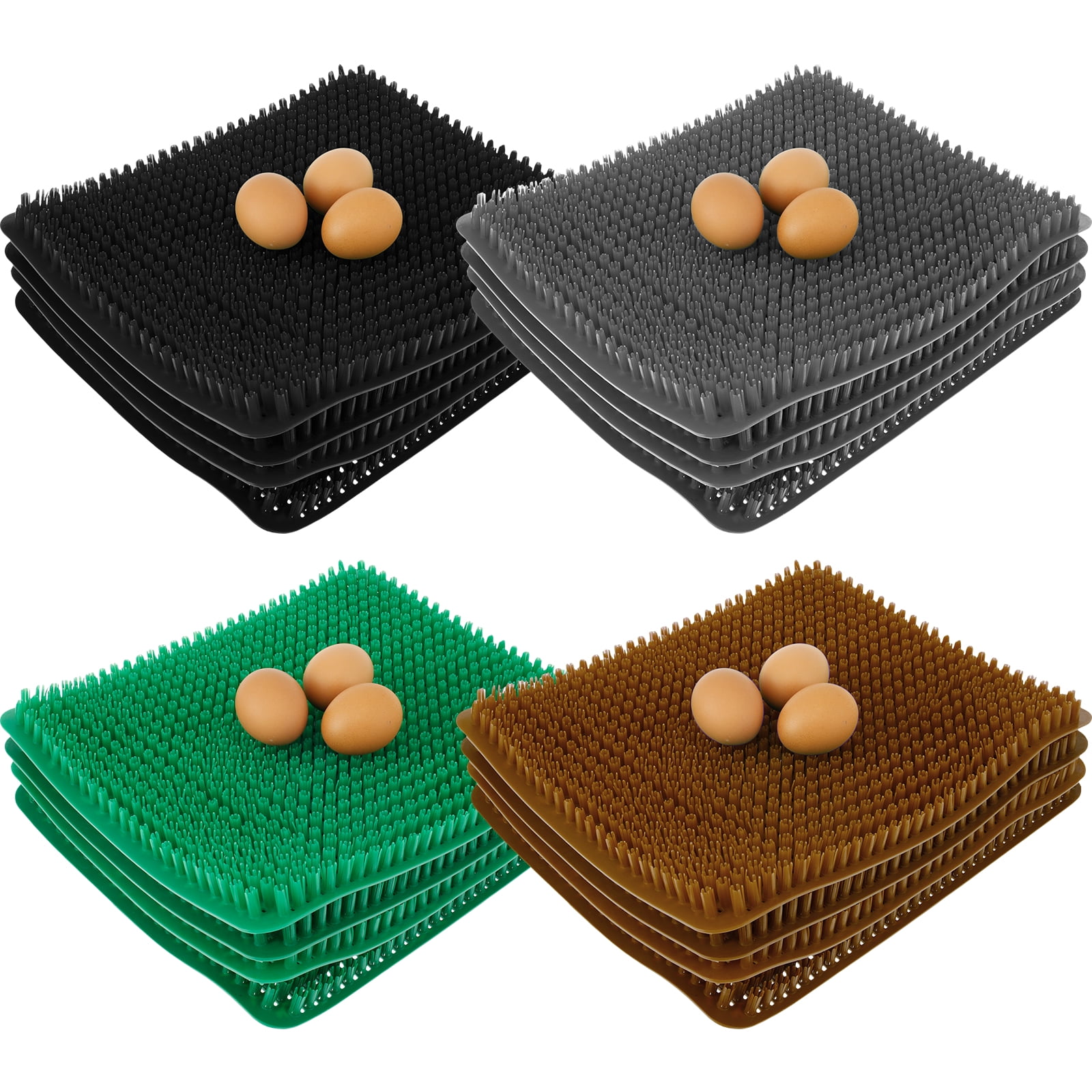 4 Pack Chicken Nesting Pads Washable Hen Nest Mats 14 x 12 Inch Plastic ...