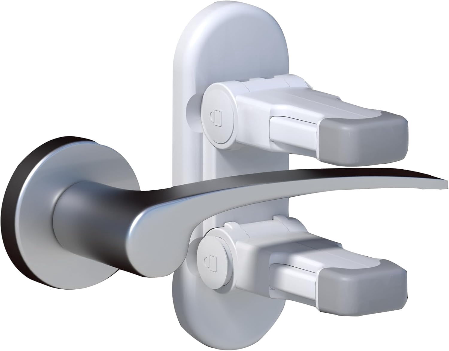 4-Pack Child Proof Door Handle Lock No Drill Lever Safety Latch One ...