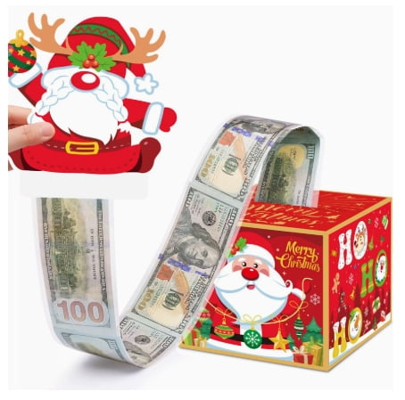 4 Pack Christmas Money Box for Cash Gift Pull,Christmas Tree & Snowman ...