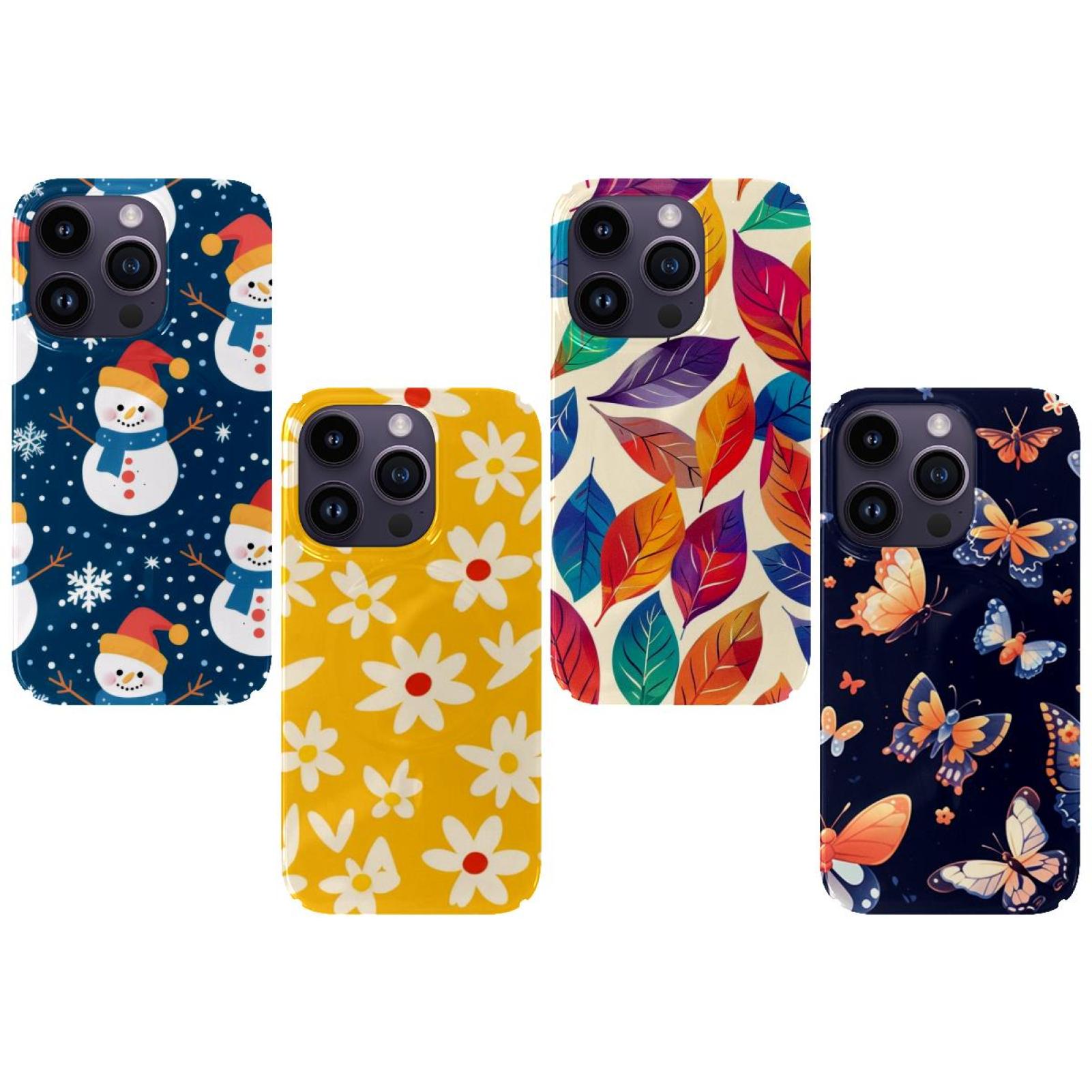 4 Pack Christmas Snowman Protective Scratch Resistant Phone Case for ...