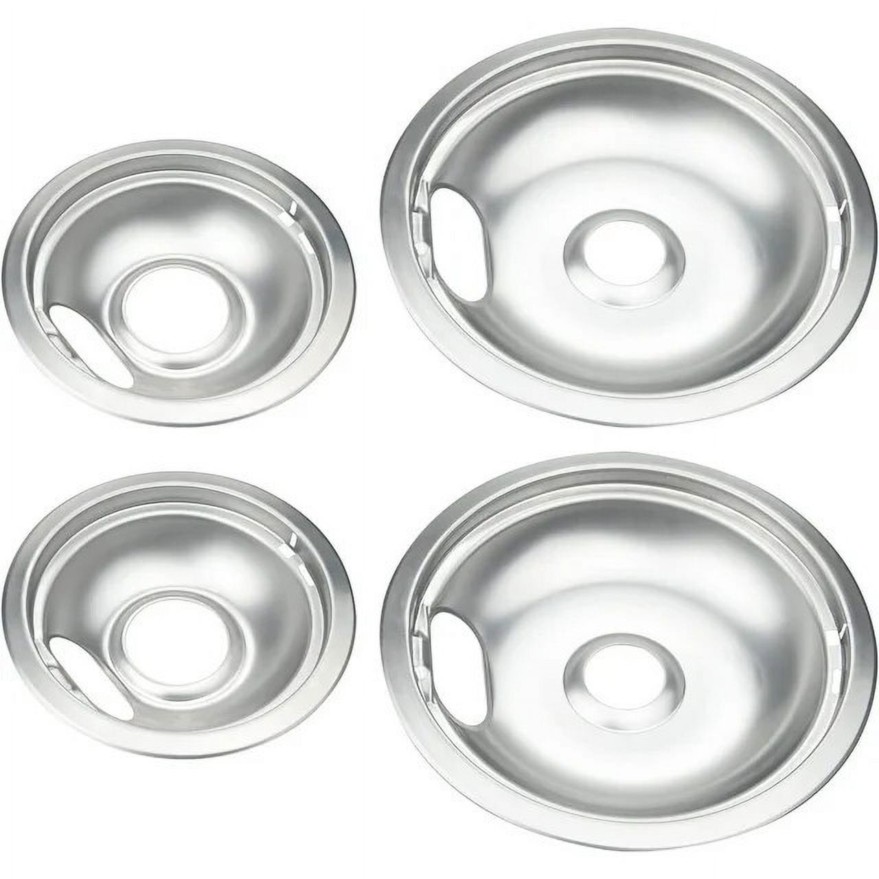 Mainstays 2 Pack Drip Bowls Steel with Chrome Finish. - Walmart.com