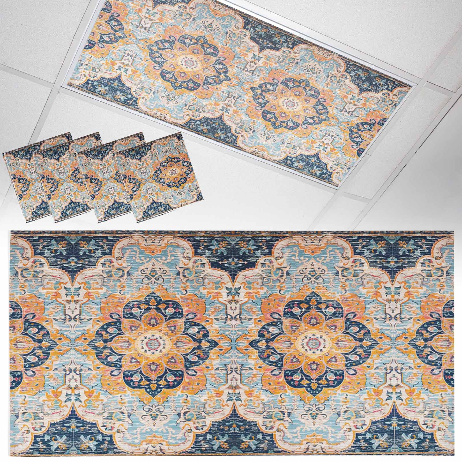 4 Pack Classic African Fluorescent Light Covers for Ceiling Lights ...
