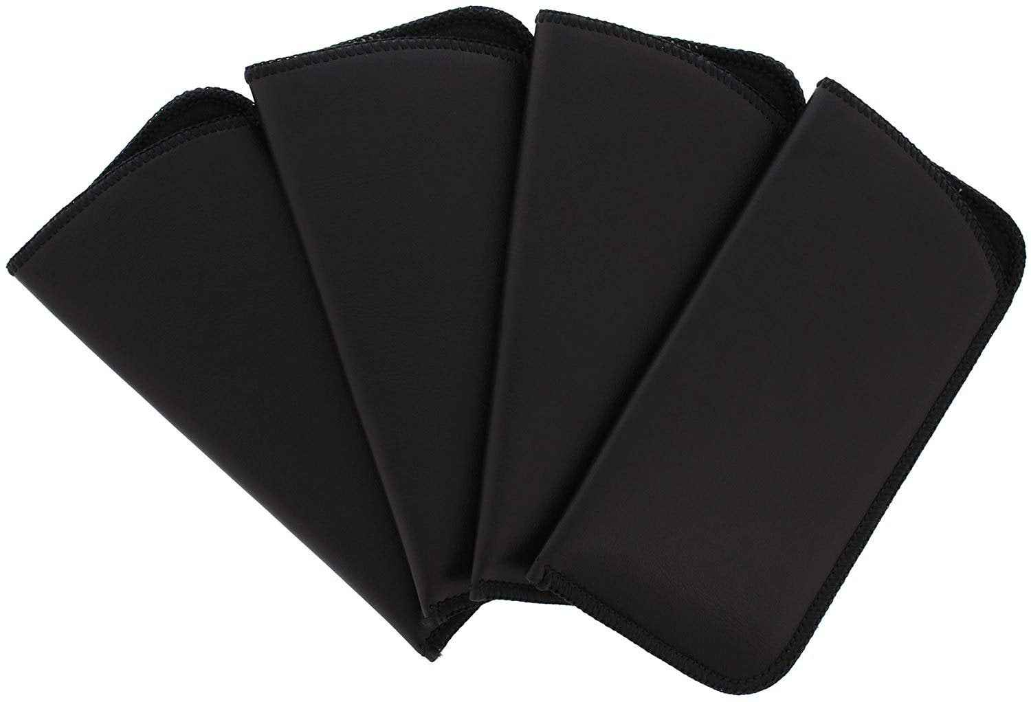 4 Pack Classic Faux Leather Eyeglass Slip Cases In Black For Men And ...