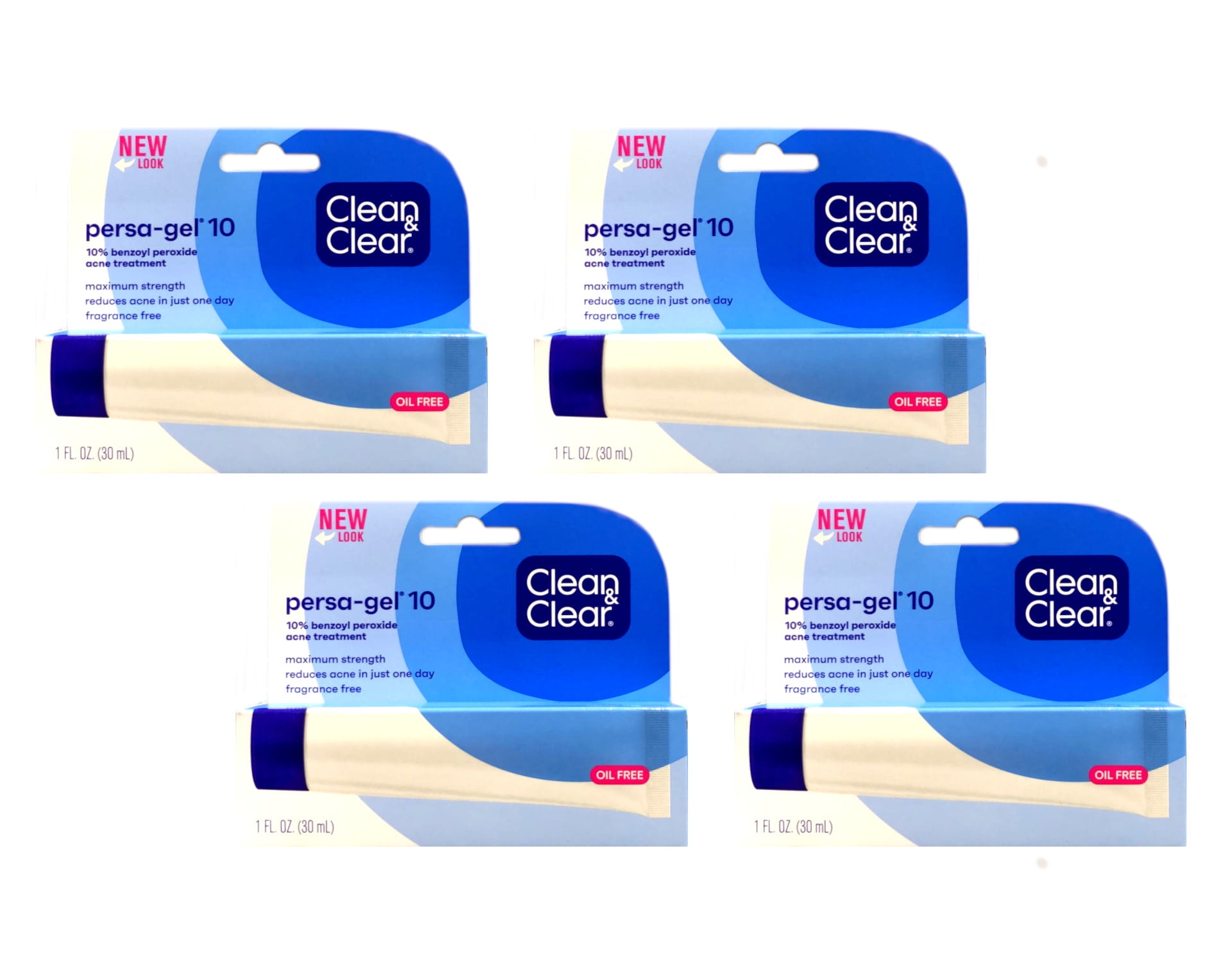 4 Pack Clean & Clear, Persa-Gel 10 Acne Medication Treatments, Maximum ...