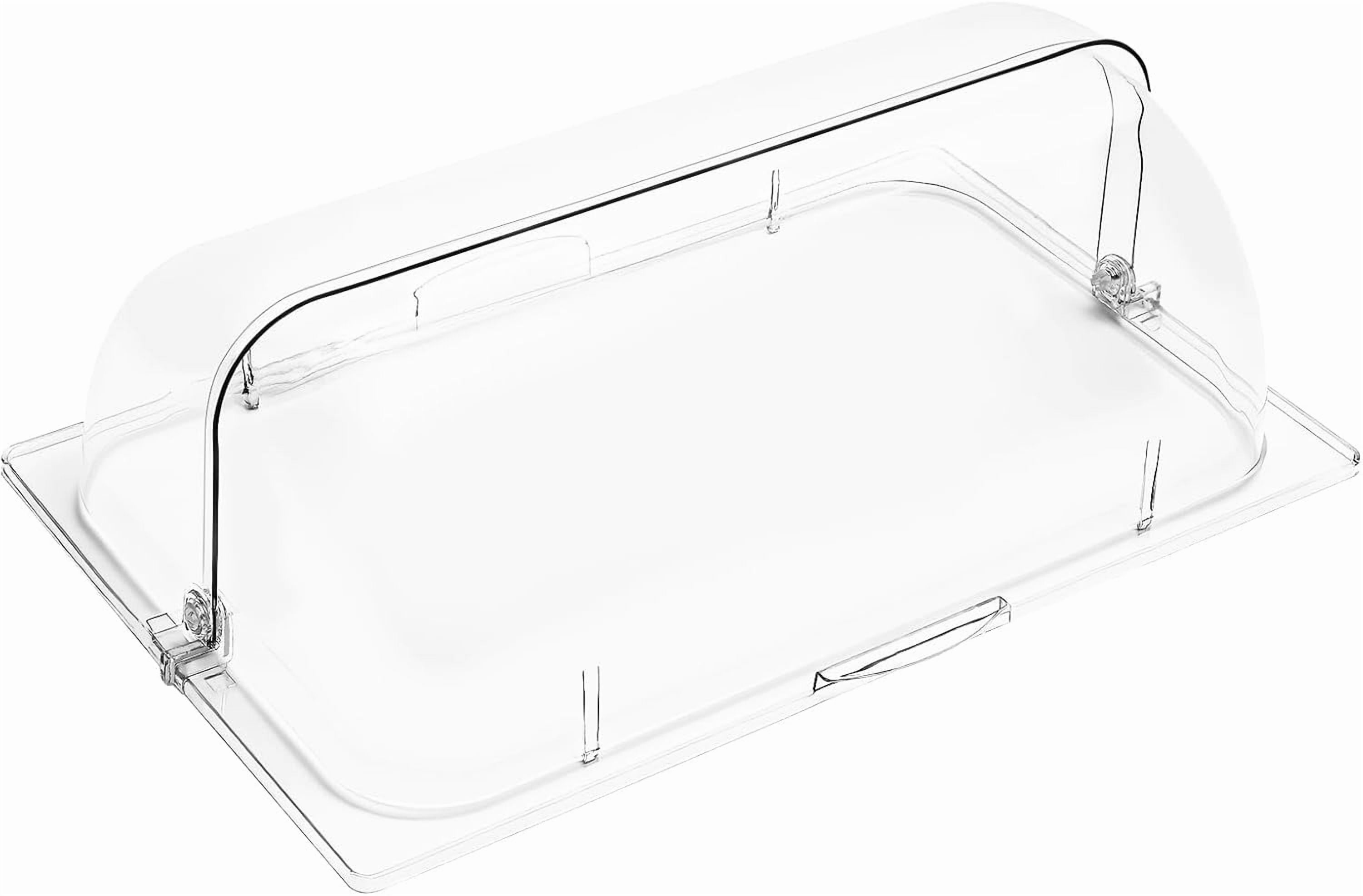 4 Pack Clear Chafing Dish Cover Full Size Roll Top Bakery Pan Display 1/1 Plastic Chafing ...