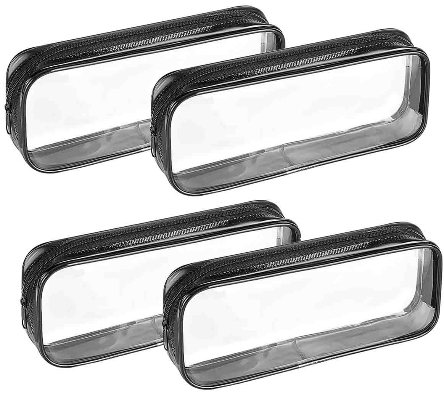 4 Pack Clear Pencil Case,Transparent Pencil Case, Clear Pencil Case for ...