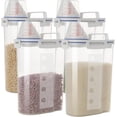 4-Pack Clear Plastic Dry Food Containers, 5.5Lbs Each, Spout ...