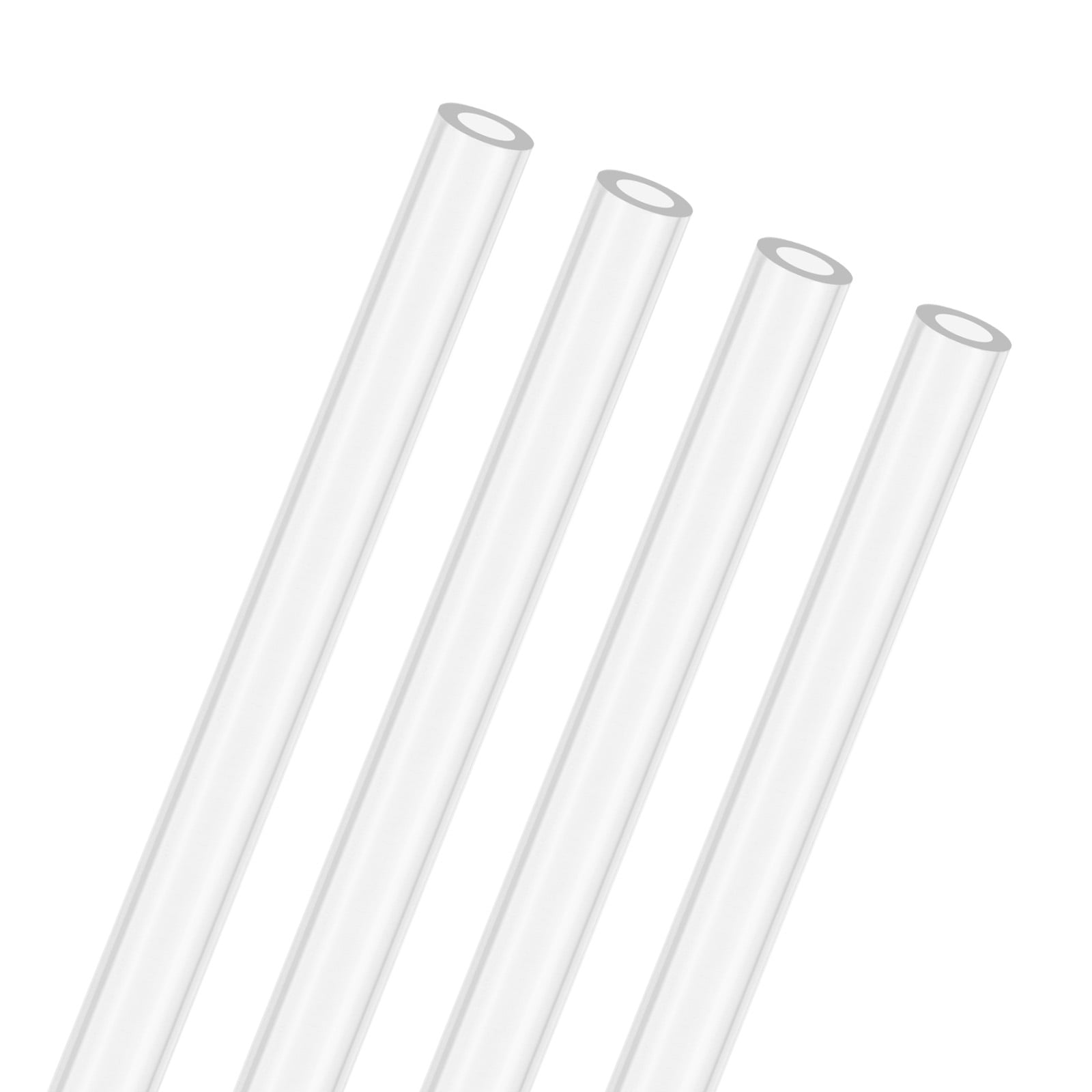 4-Pack Clear Rigid Acrylic Pipe, 3mm[0.12"] ID x 5mm[0.2"] OD Plastic ...