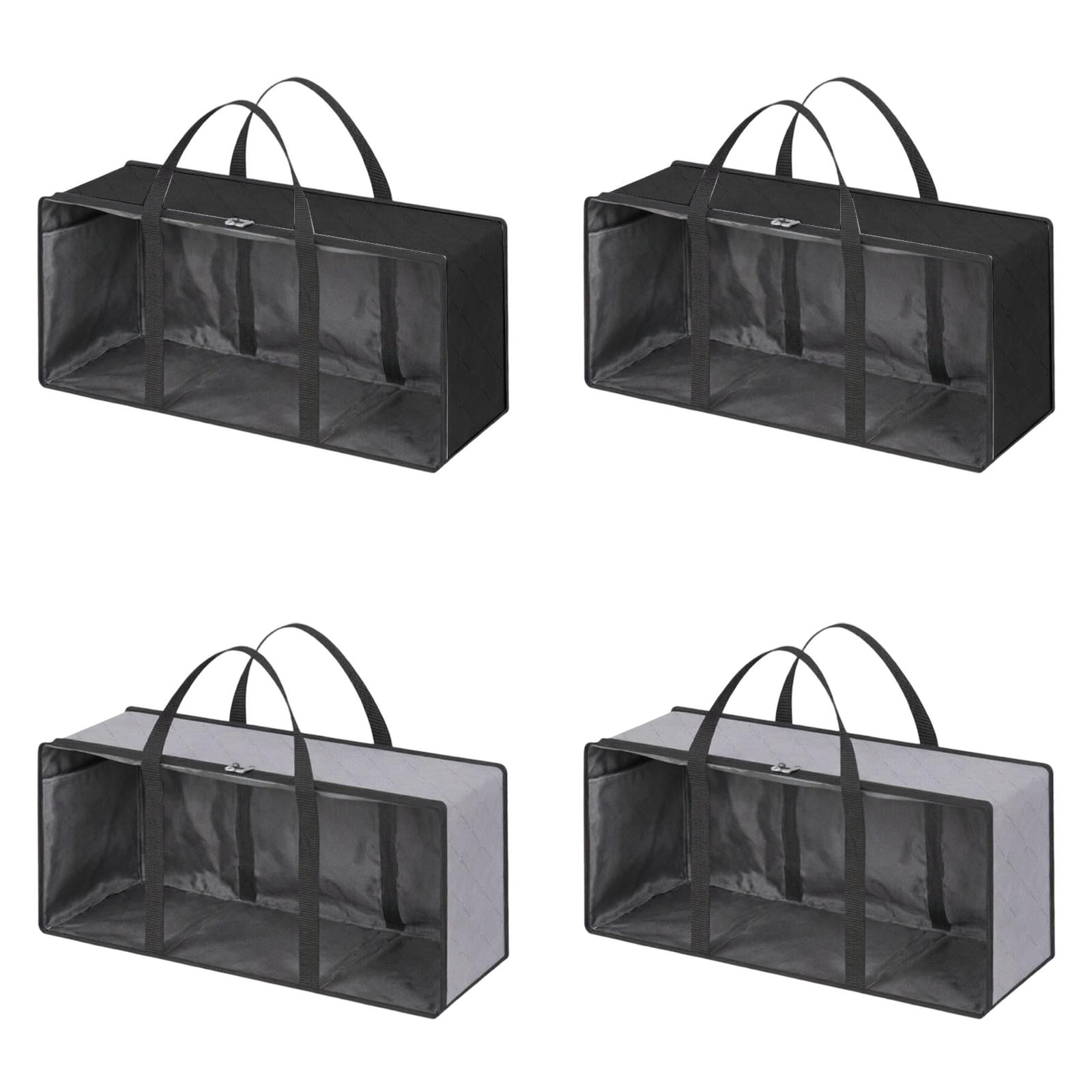 4 Pack Clear Storage Bag for Clothes, Plastic Storage Bags with Handles ...