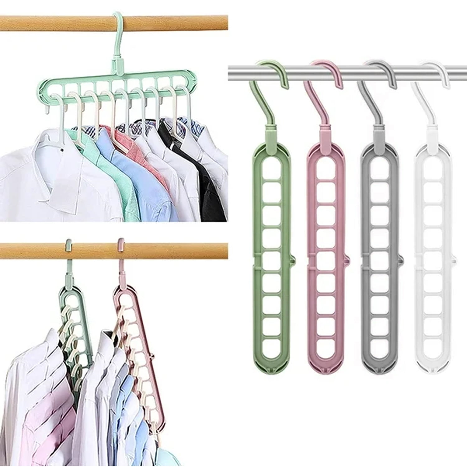 4 Pack-Closet-Organizers-and-Storage, Magic Hangers Space Saving for ...