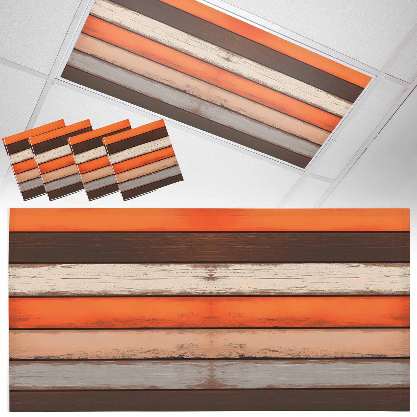 4 Pack Coastal Style Fluorescent Light Covers for Ceiling Lights ...