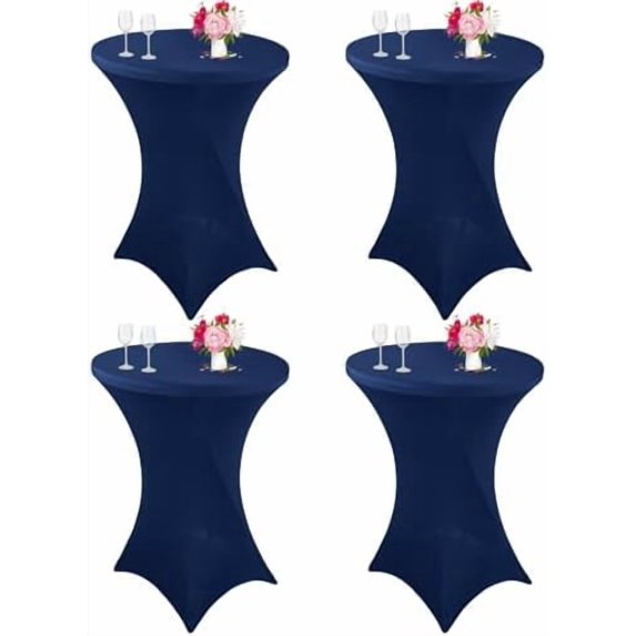 4 Pack Cocktail Spandex Tablecloth 32"x43" Cocktail Table Cover Fitted ...