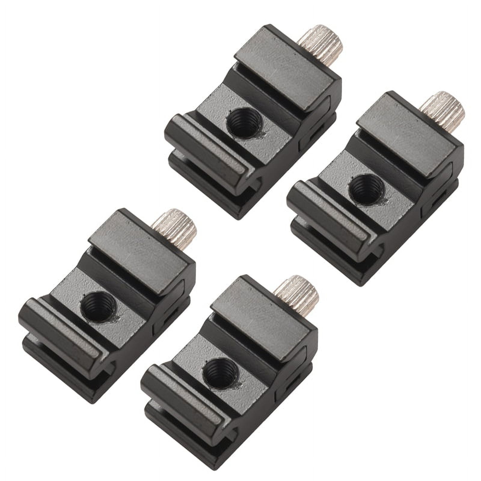 4 Pack Cold Shoe Bracket Adjustable Metal Cold Shoe Adapter Mount for ...
