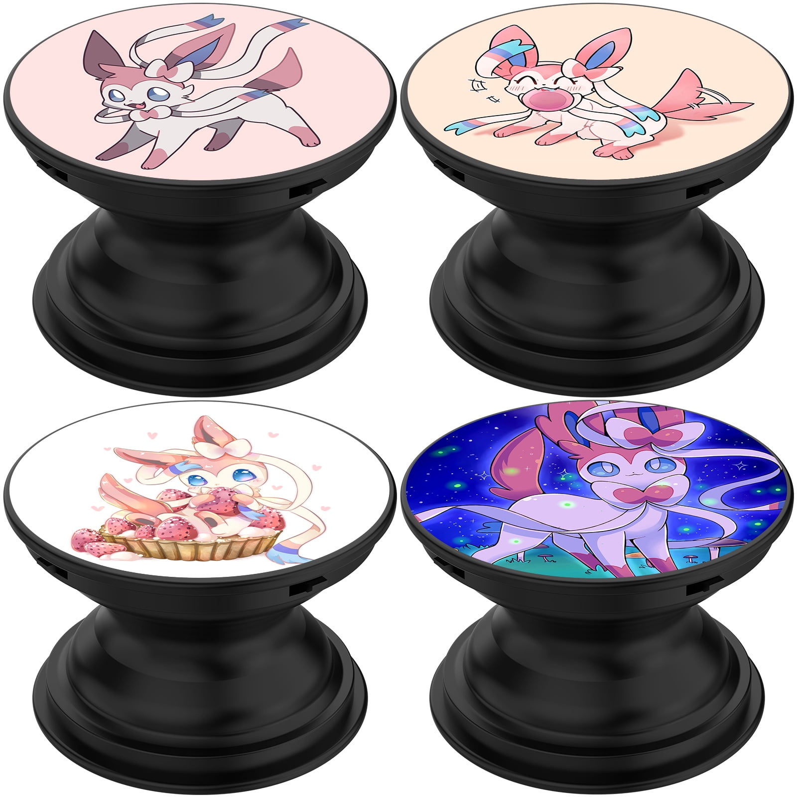 (4 Pack) Collapsible Grip & Stand for Phones and Tablets (Not for ...