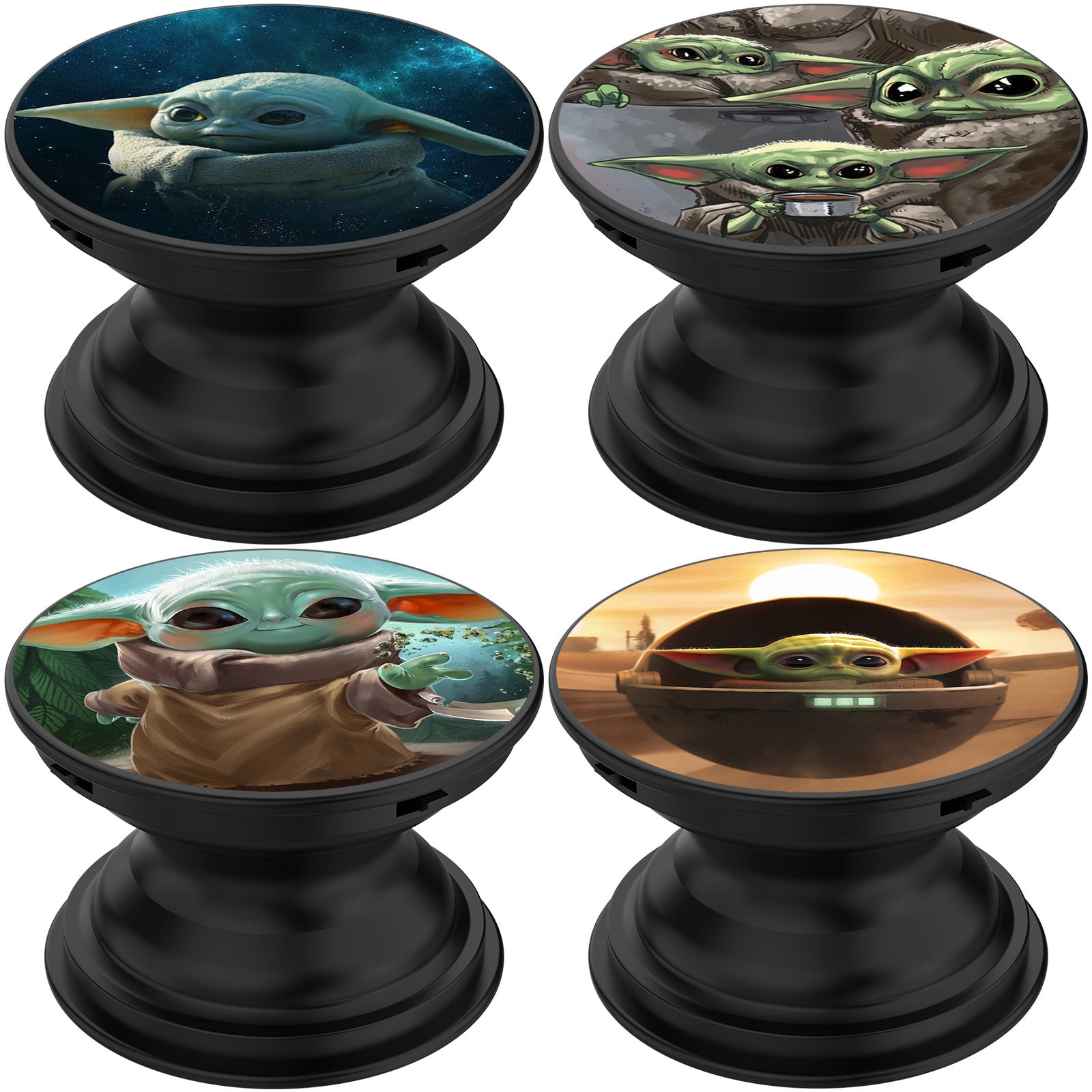 (4 Pack) Collapsible Grip & Stand for Phones and Tablets (Not for ...