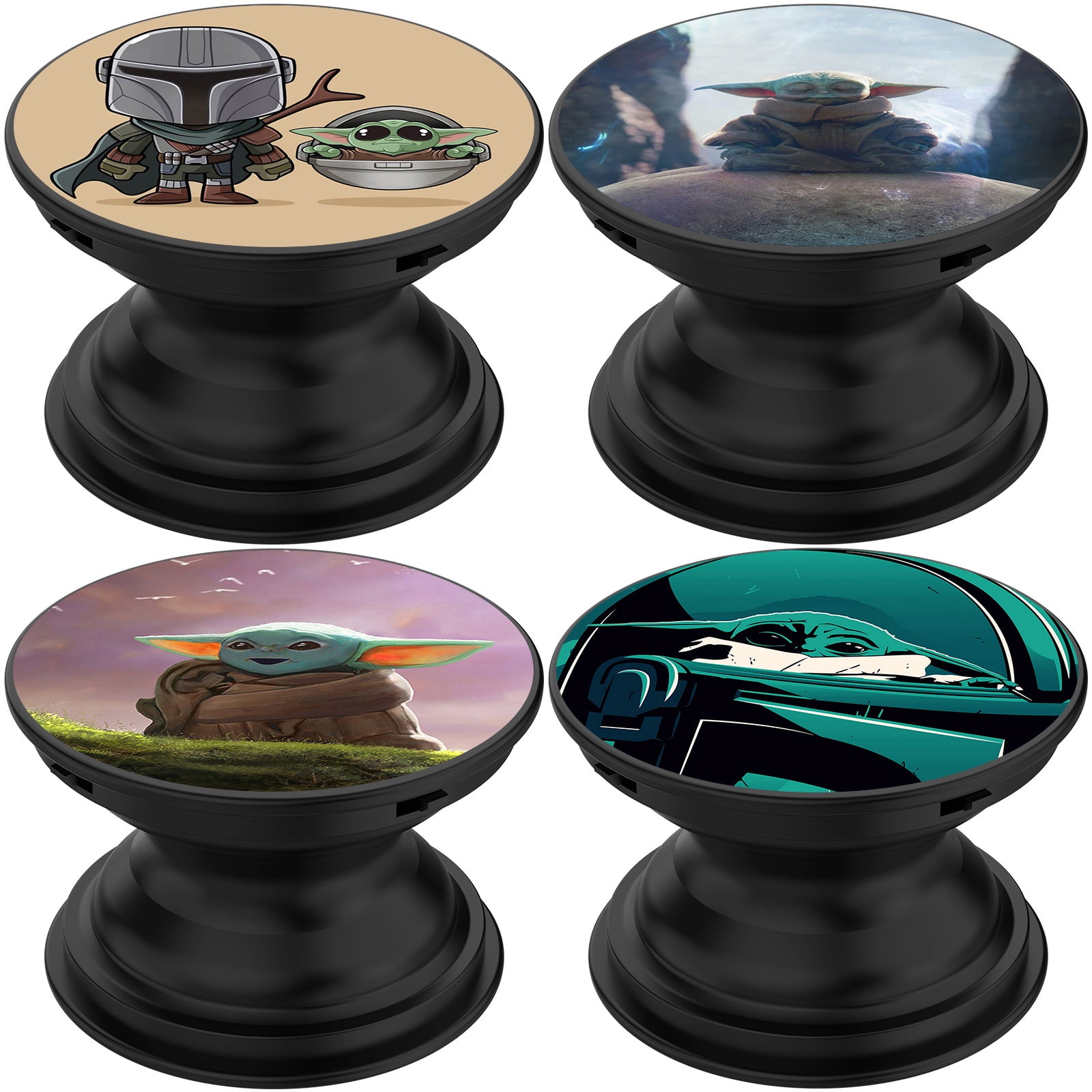 (4 Pack) Collapsible Grip & Stand for Phones and Tablets (Not for ...