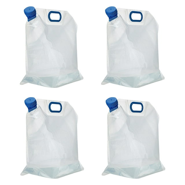 4 Pack Collapsible Water jug Container Bag, BPA Free Food Grade Clear ...