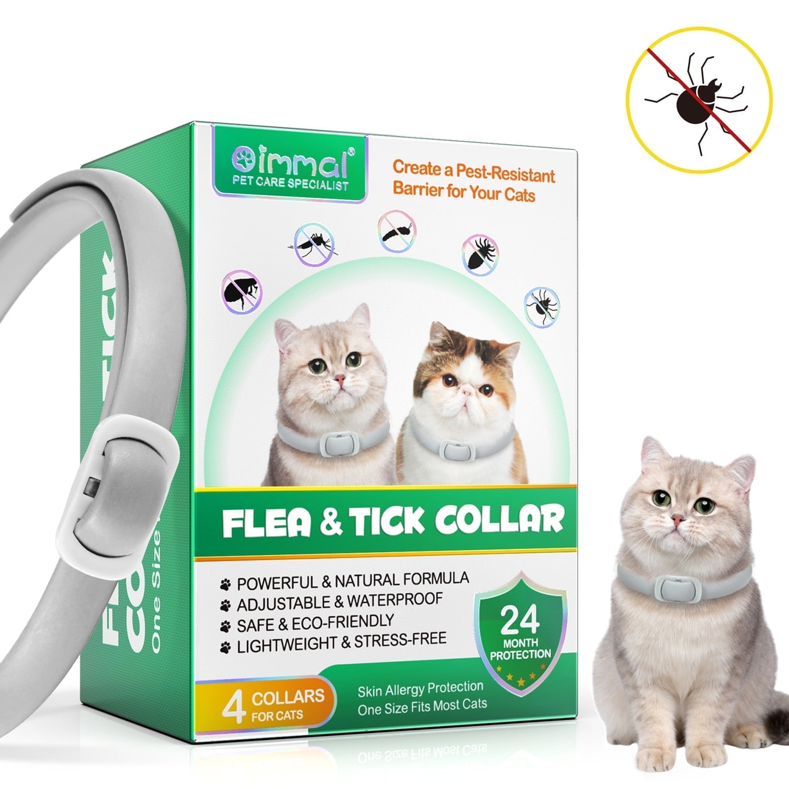 4 Pack Collar for Cats, Create A Pest-Resistant Barrier for Your Cats ...
