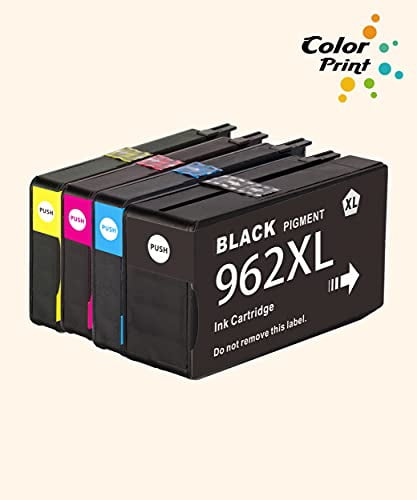 4-Pack ColorPrint Compatible 962XL Ink Cartridge Replacement for 962 XL ...