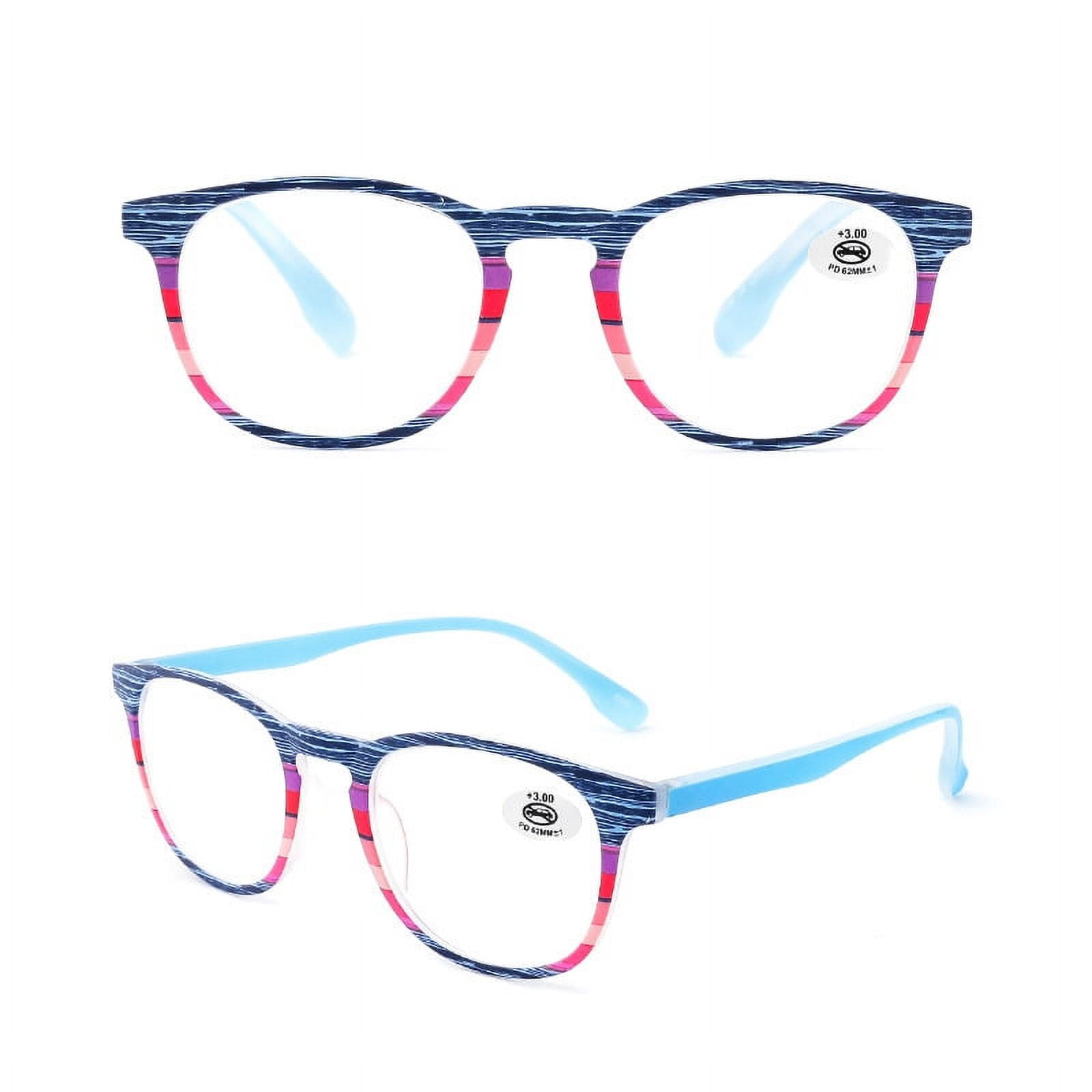 4 Pack Colorful Presbyopic Reading Glasses Spring Hinge Rectangle ...