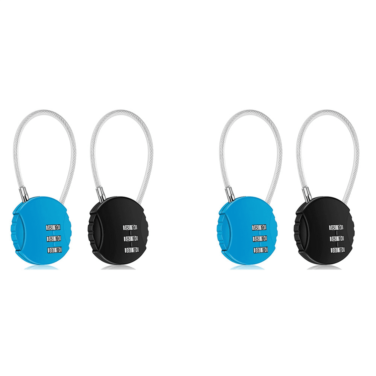 4 Pack Combination Lock 3 Digit Outdoor Waterproof Padlock for School ...